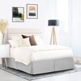 California King Size Pleated Bed Skirt, Light Gray, 14 Inch Drop, 120 ...