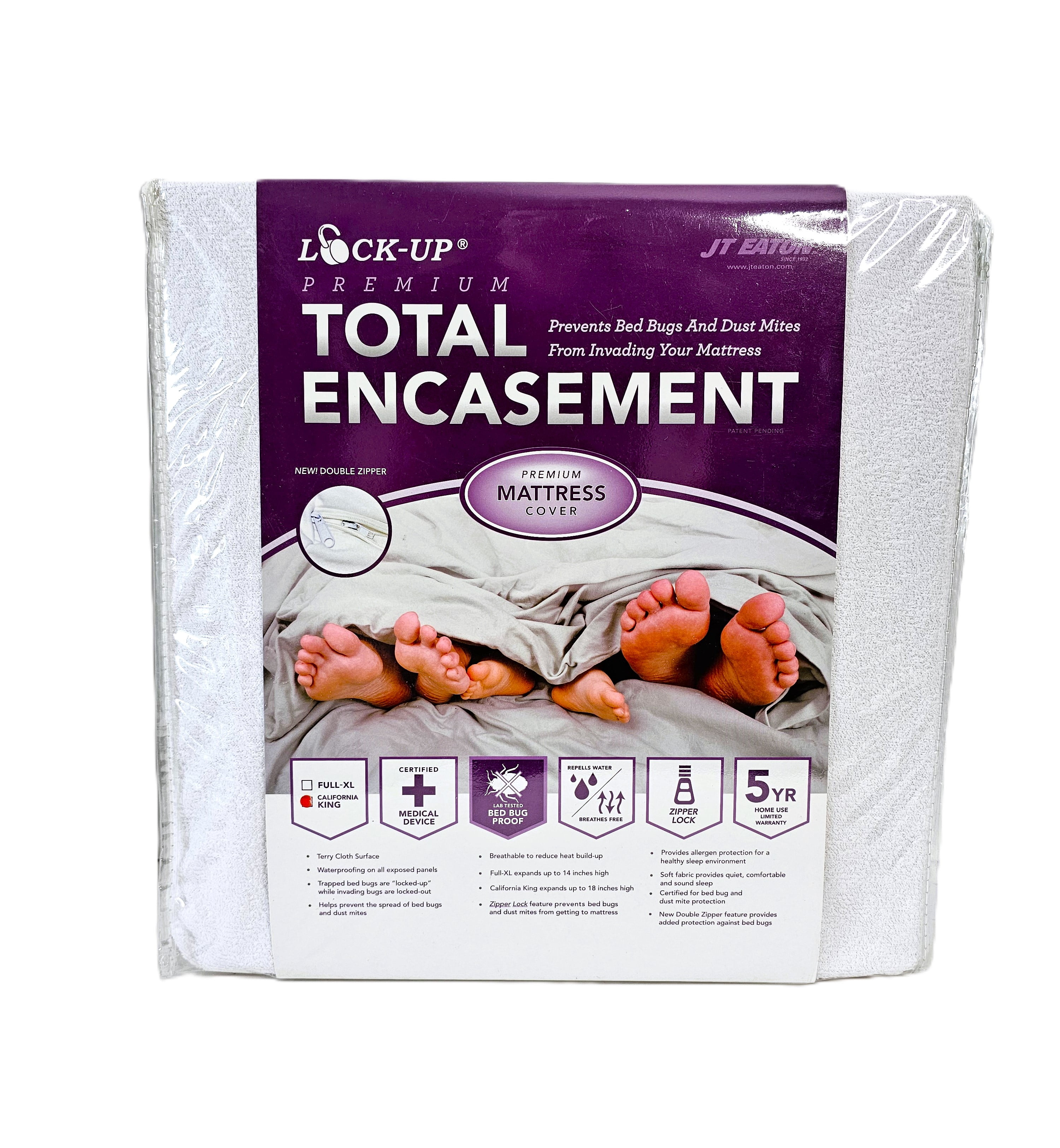 California King Size Premium Mattress Encasement Hypoallergenic Double ...