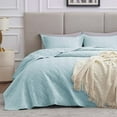 California King Size Quilt Bedding Set Light Blue Bedspread - Cal King ...