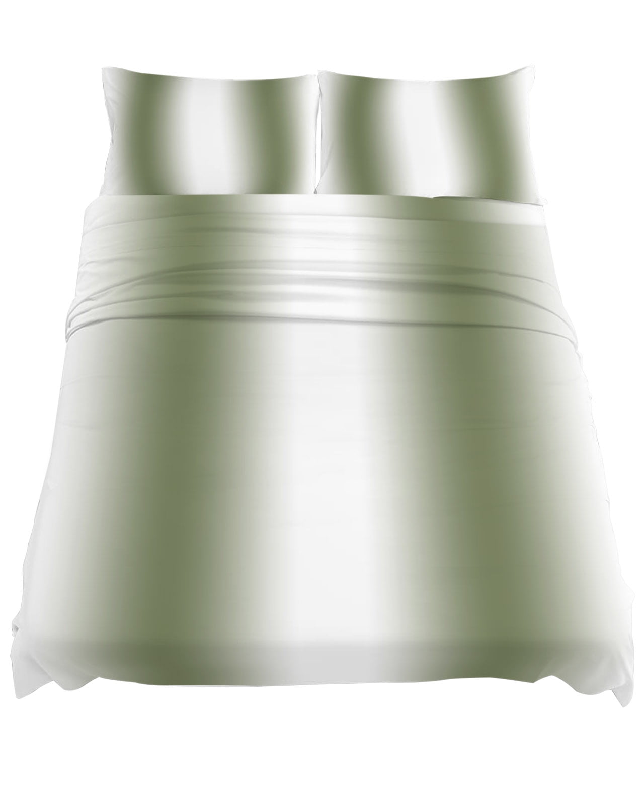 California King Size White Seaweed Green Gradient Sheet Sets Simple ...