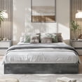 California King Wood Platform Bed Frame, Wooden Bed Frame No Headboard ...