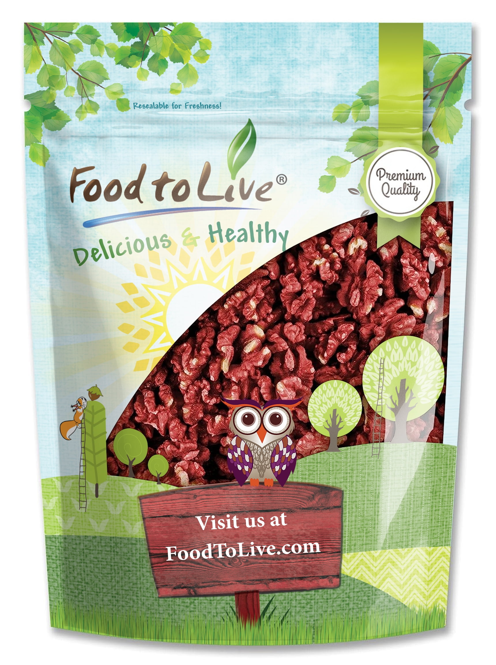 California Livermore Red Walnuts, 8 Ounces — Kosher, Raw, Vegan — by ...