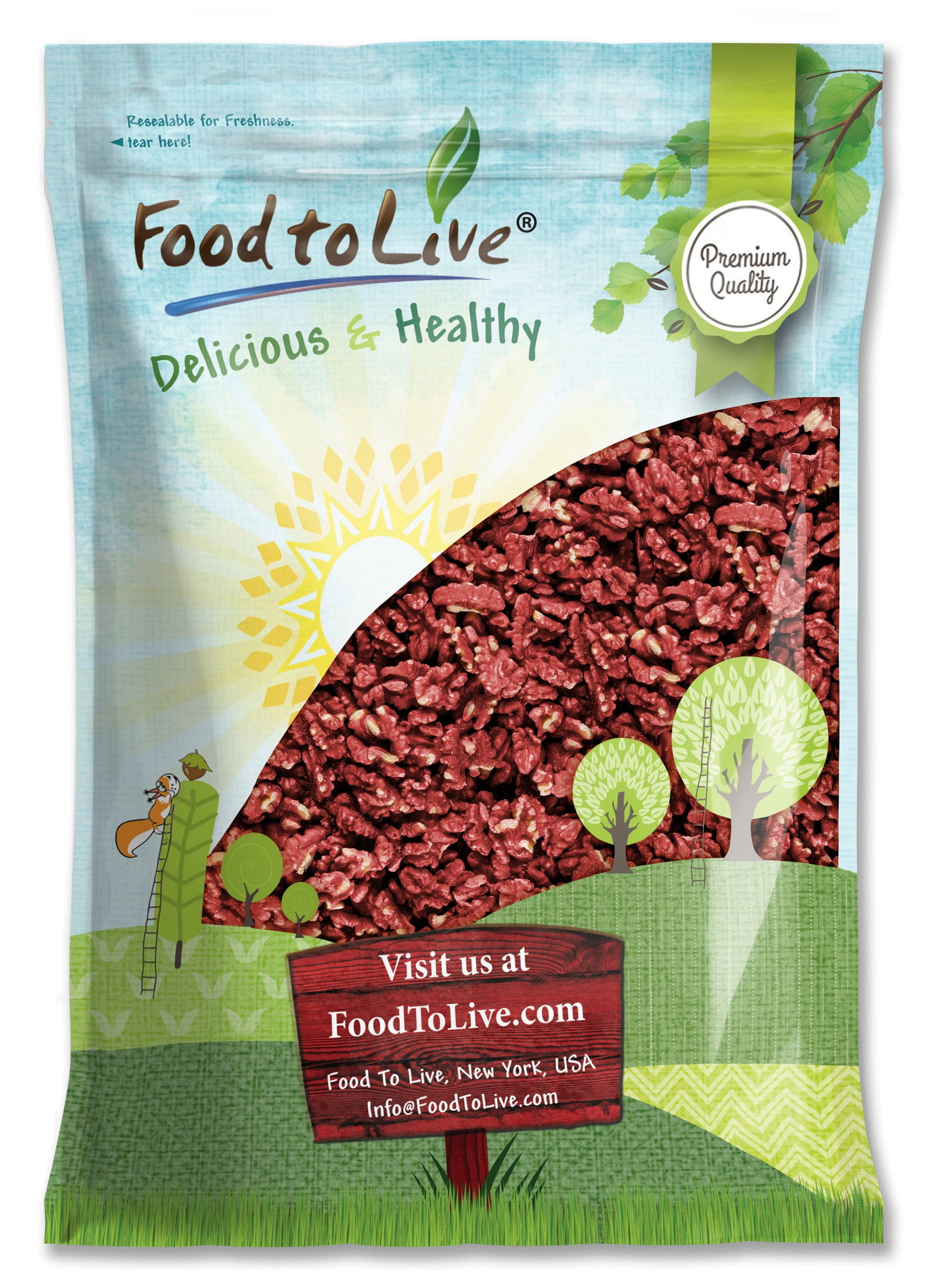 California Livermore Red Walnuts, 7.5 Pounds — Kosher, Raw, Vegan — by ...
