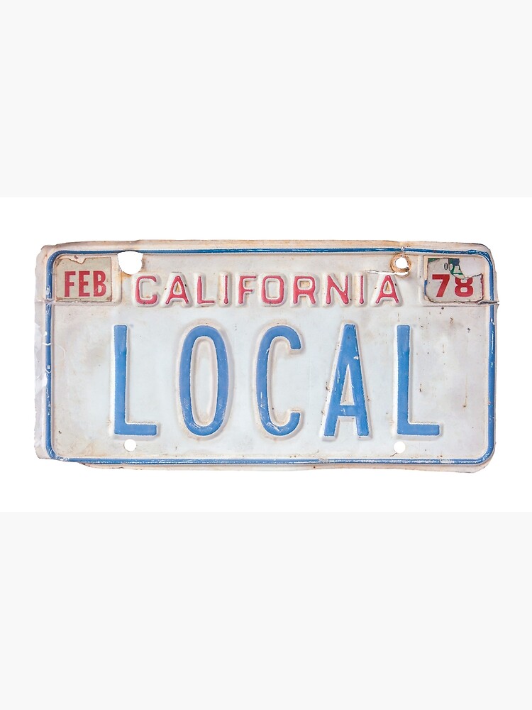 California Local License Plate Canvas Poster Decor Landscape Office ...