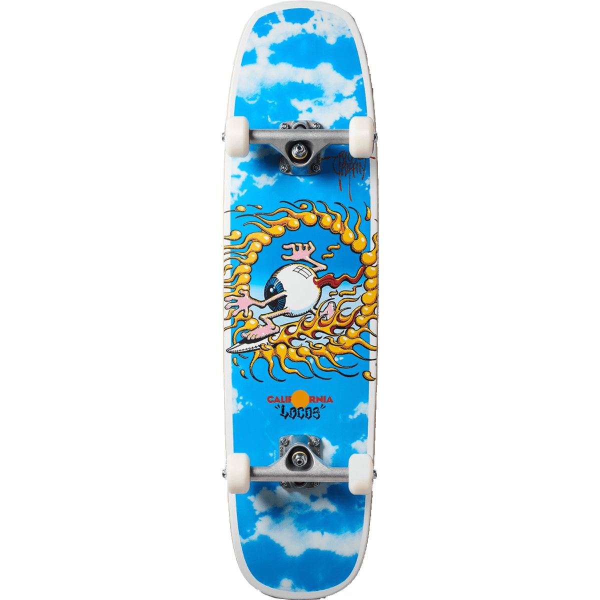 California Locos Rick Griffin Surfing Eyeball Complete Skateboard 8.0 x ...