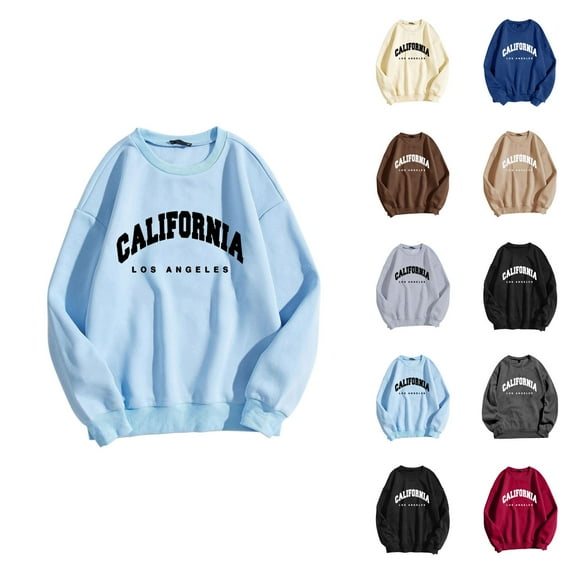 California Los Angeles Women Sweatshirt 2026 Fall Winter Fashion Long ...
