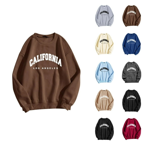 California Los Angeles Women Sweatshirt 2026 Fall Winter Fashion Long ...