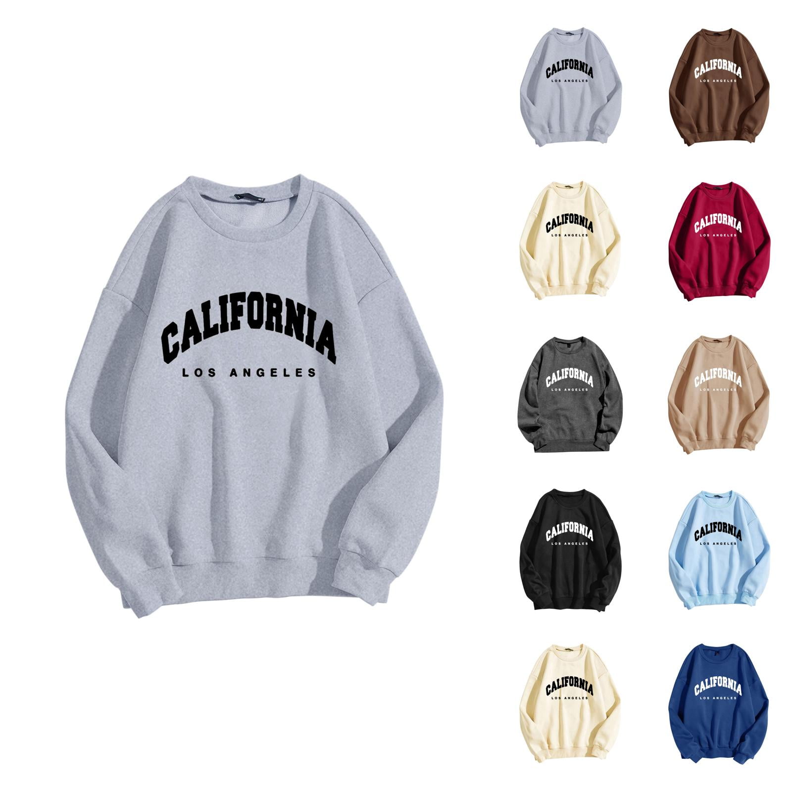 California Los Angeles Womens Sweatshirt 2026 Fall Winter Trendy Long ...