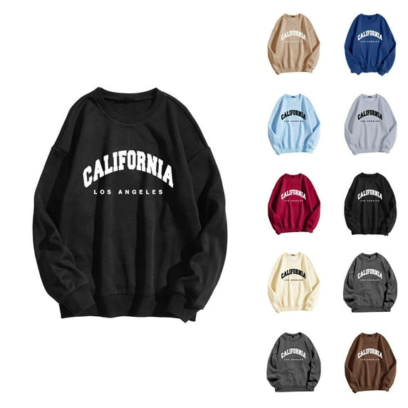 California Los Angeles Womens Sweatshirts 2026 Fall Winter Fashion Long ...