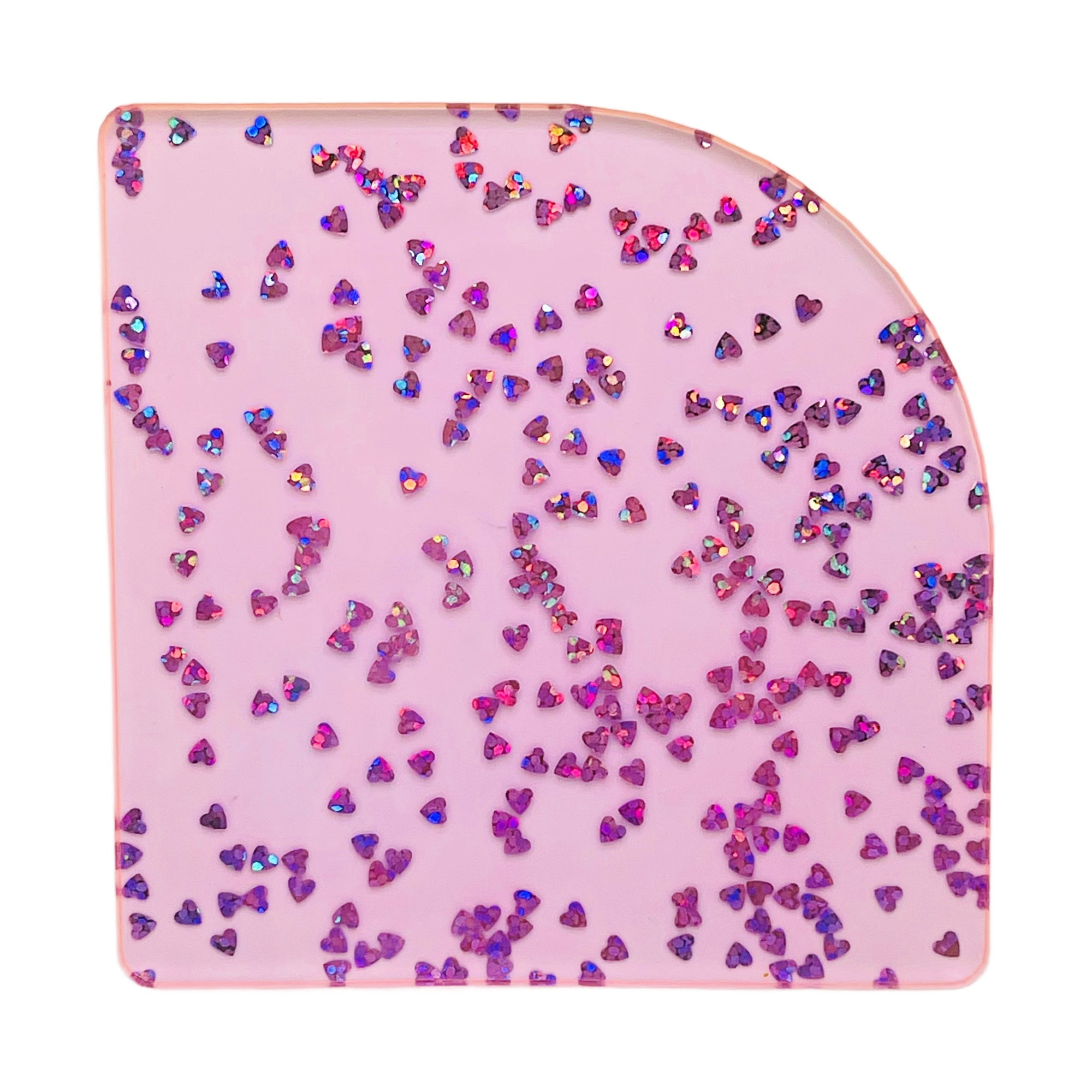 California Love Fluorescent Pink Holographic Glitter Cast Acrylic Sheet ...