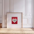 California Loves You Trendy Retro Matchbook Print Red Heart, Unframed ...