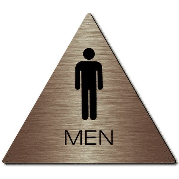 California MEN Restroom Door Sign-Copper / Black (2 Units) - Walmart.com