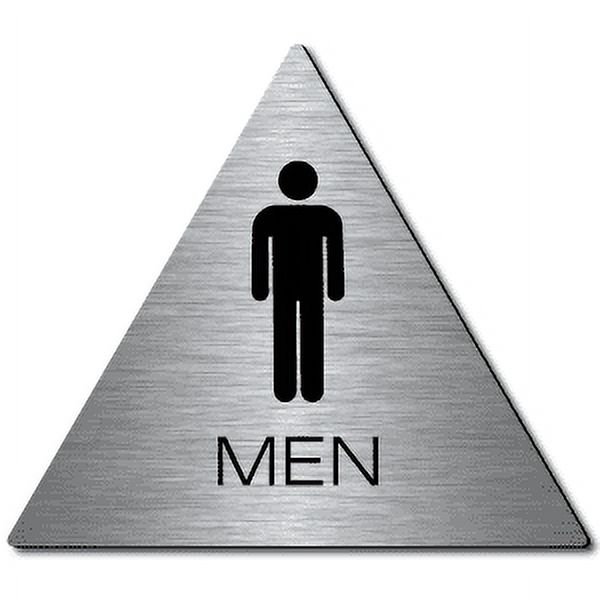 California MEN Restroom Door Sign-Steel / Black (1 Unit) - Walmart.com