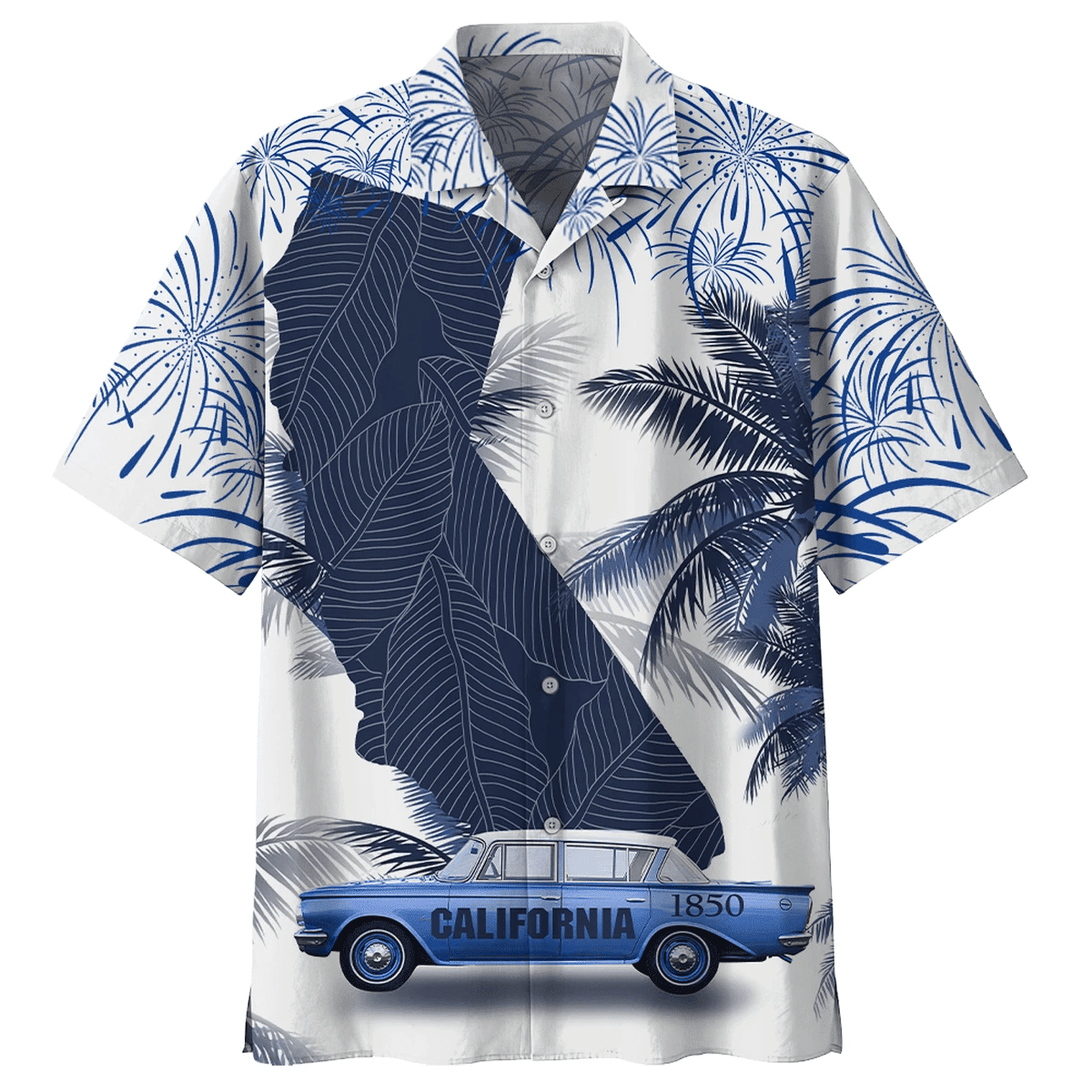 California Map Palm Tree Hawaiian Shirt - Walmart.com