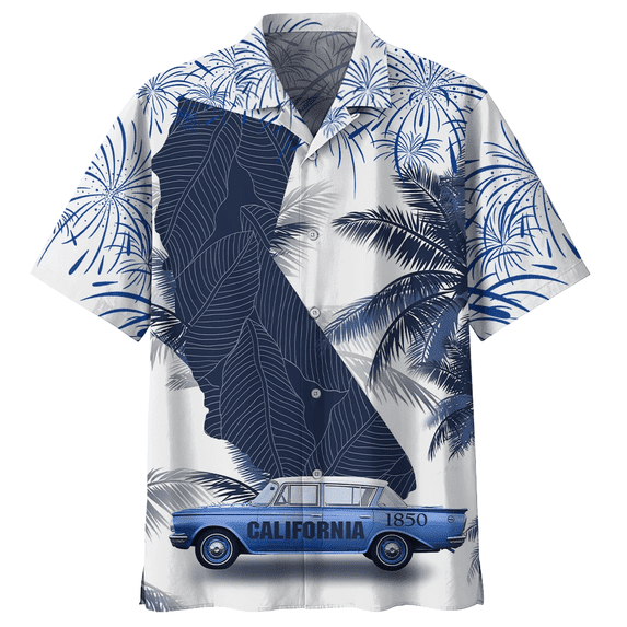California Map Palm Tree Hawaiian Shirt - Walmart.com