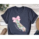 California Map Tee Floral State Pride Shirt - Walmart.com