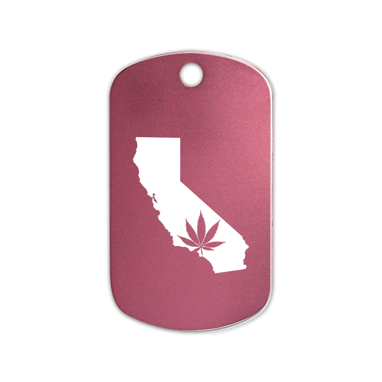 California Medical Marijuana GI Dog Tag Aluminum Keychain bud cannabis ...