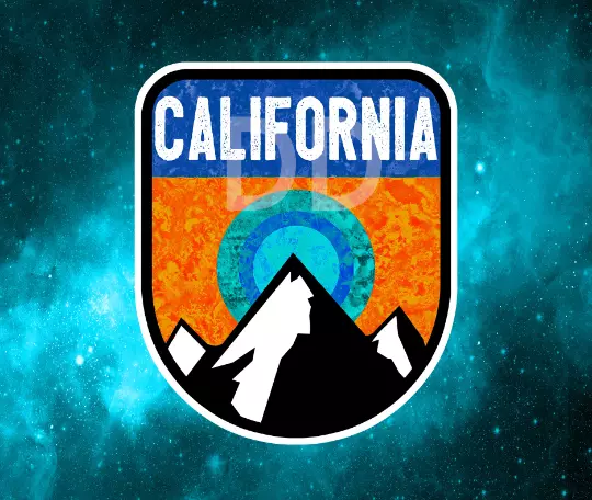 California Mountains Outdoors Sticker Nature Skiing Big Bear Tahoe ...