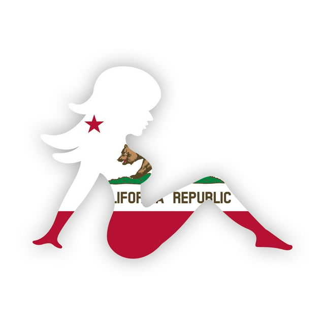 California Mudflap Girl Sticker Decal Self Adhesive Vinyl