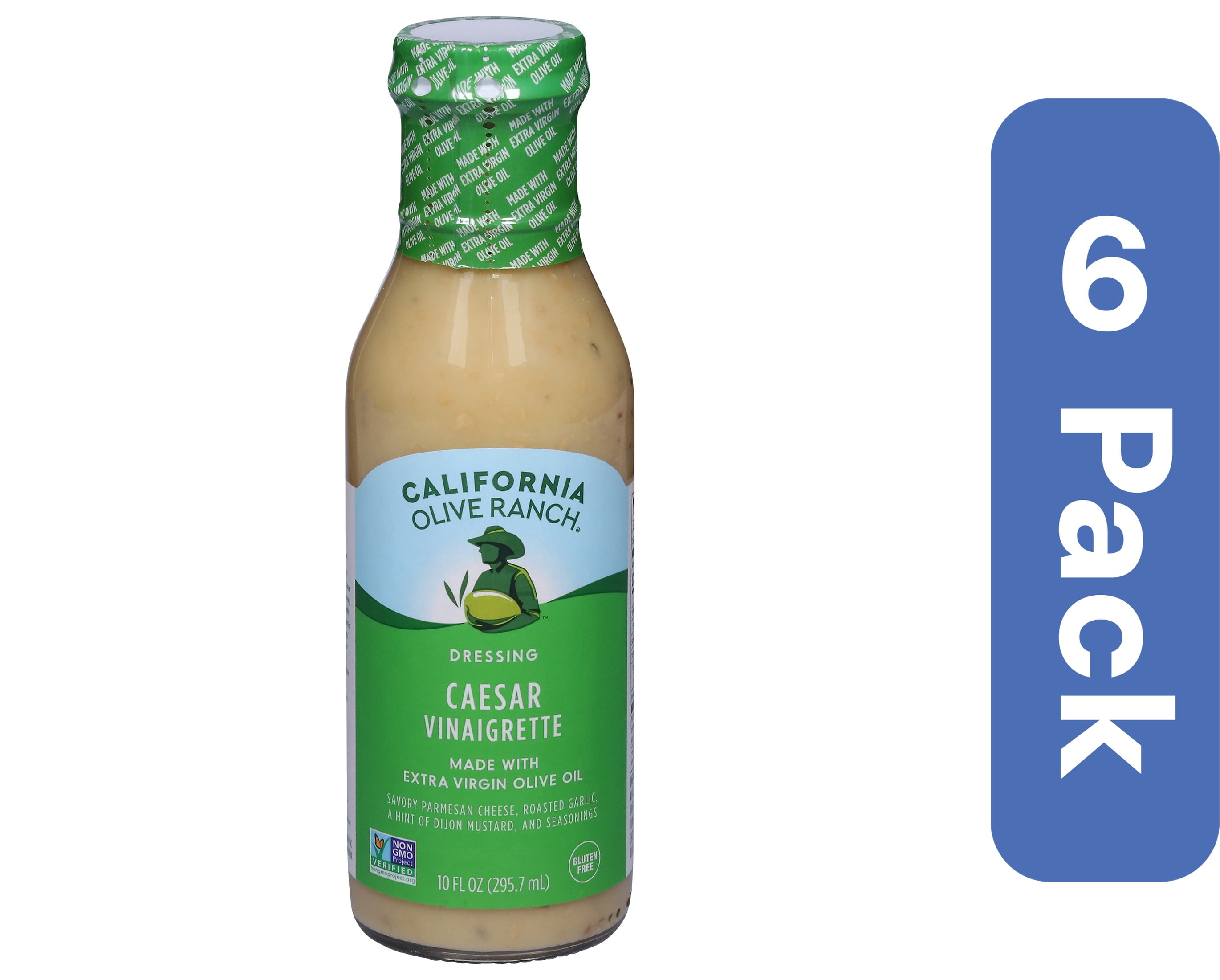 California Olive Ranch Caesar Vinaigrette Dressing 10 fl oz (Pack of 6 ...