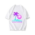 California Palm Tree And Sunset T Shirt Black Neon Purple Pink Graphic ...