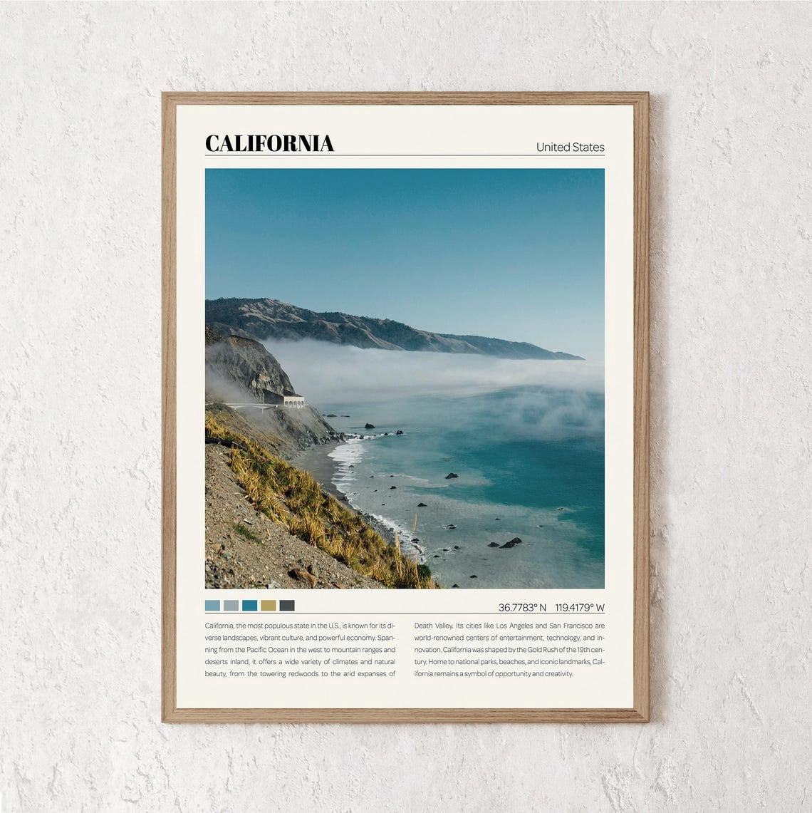 California Photo Wall Art Print, Living Room, Gallery Wall, Home And ...