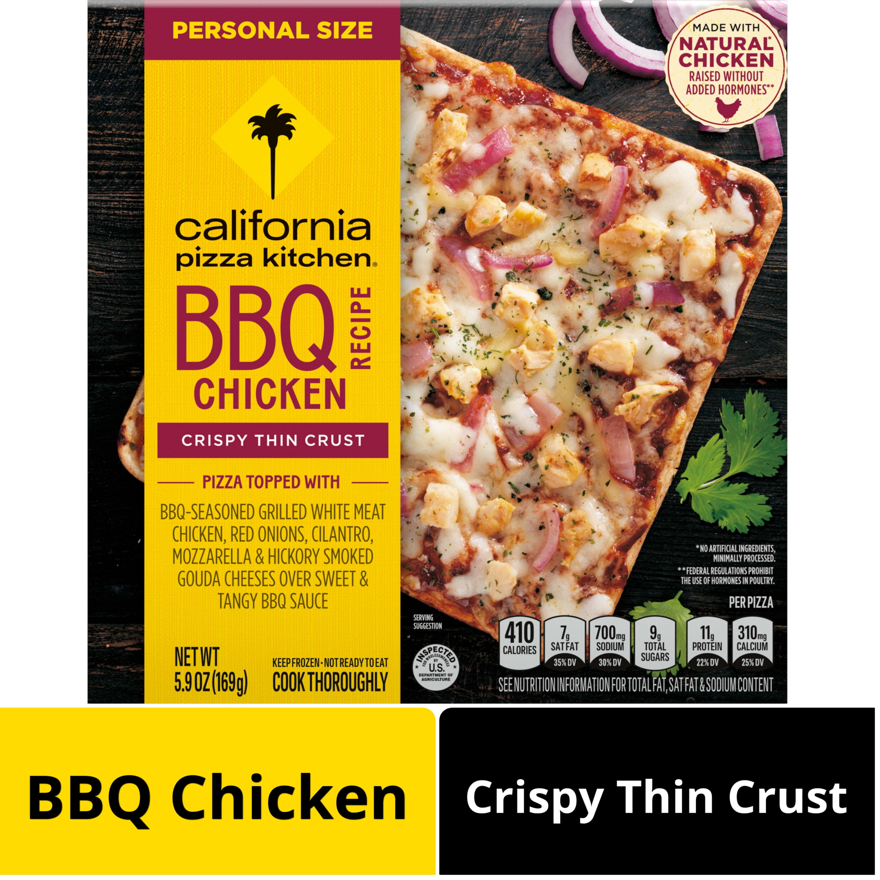 California Pizza Kitchen BBQ Chicken Personal Size Frozen Pizza with ...