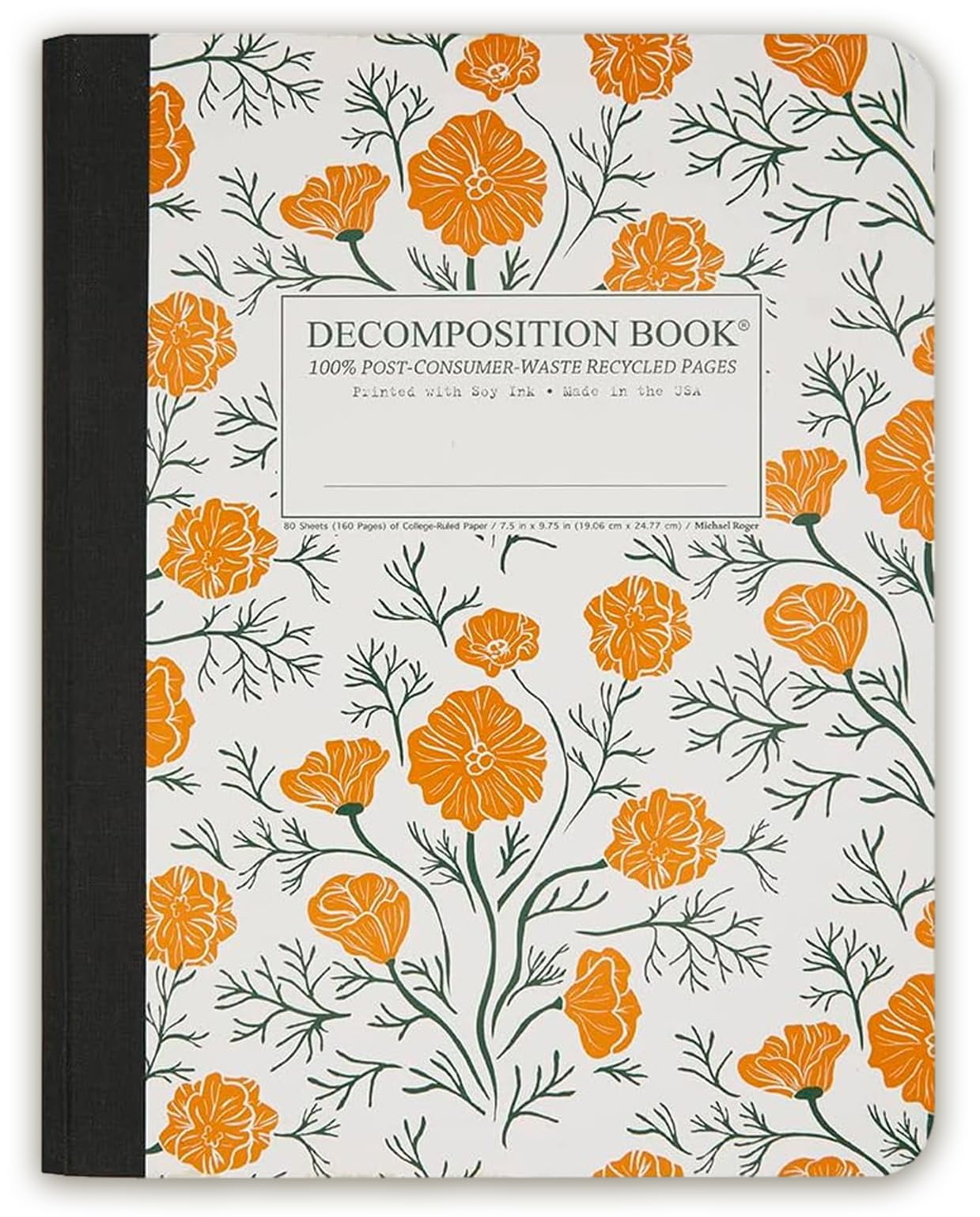 California Poppies Composition Notebook, College Ruled Lined Journal ...