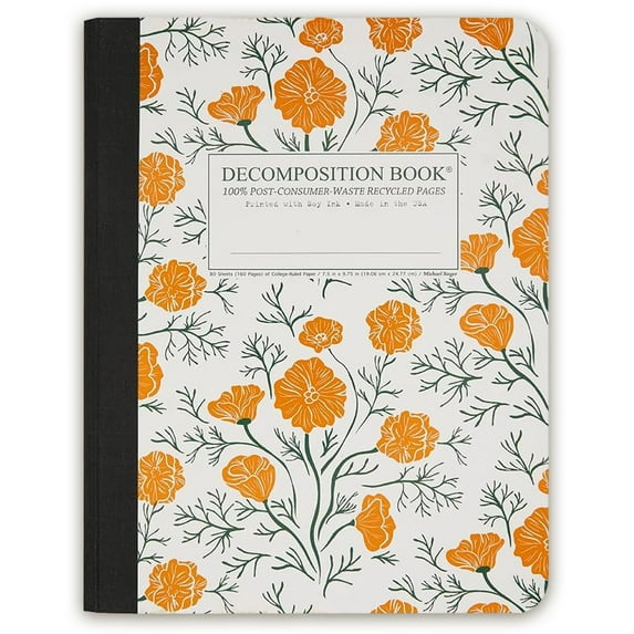 California Poppies Composition Notebook, College Ruled Lined Journal ...