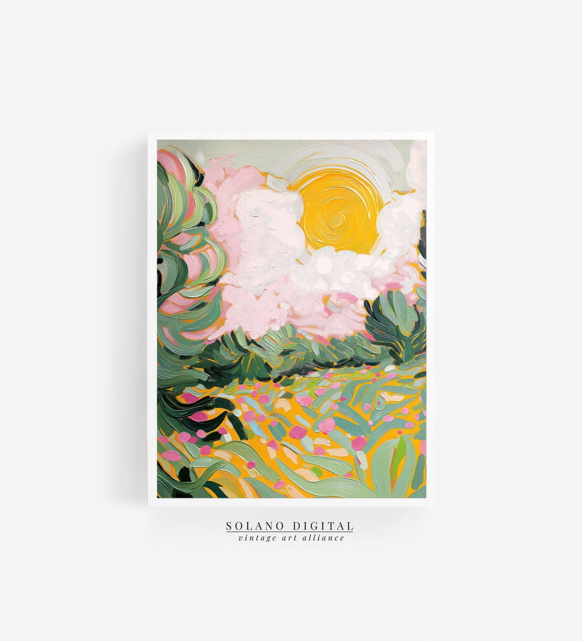 California Poppy Abstract Field Painting Wildflower Landscape Wall Art ...