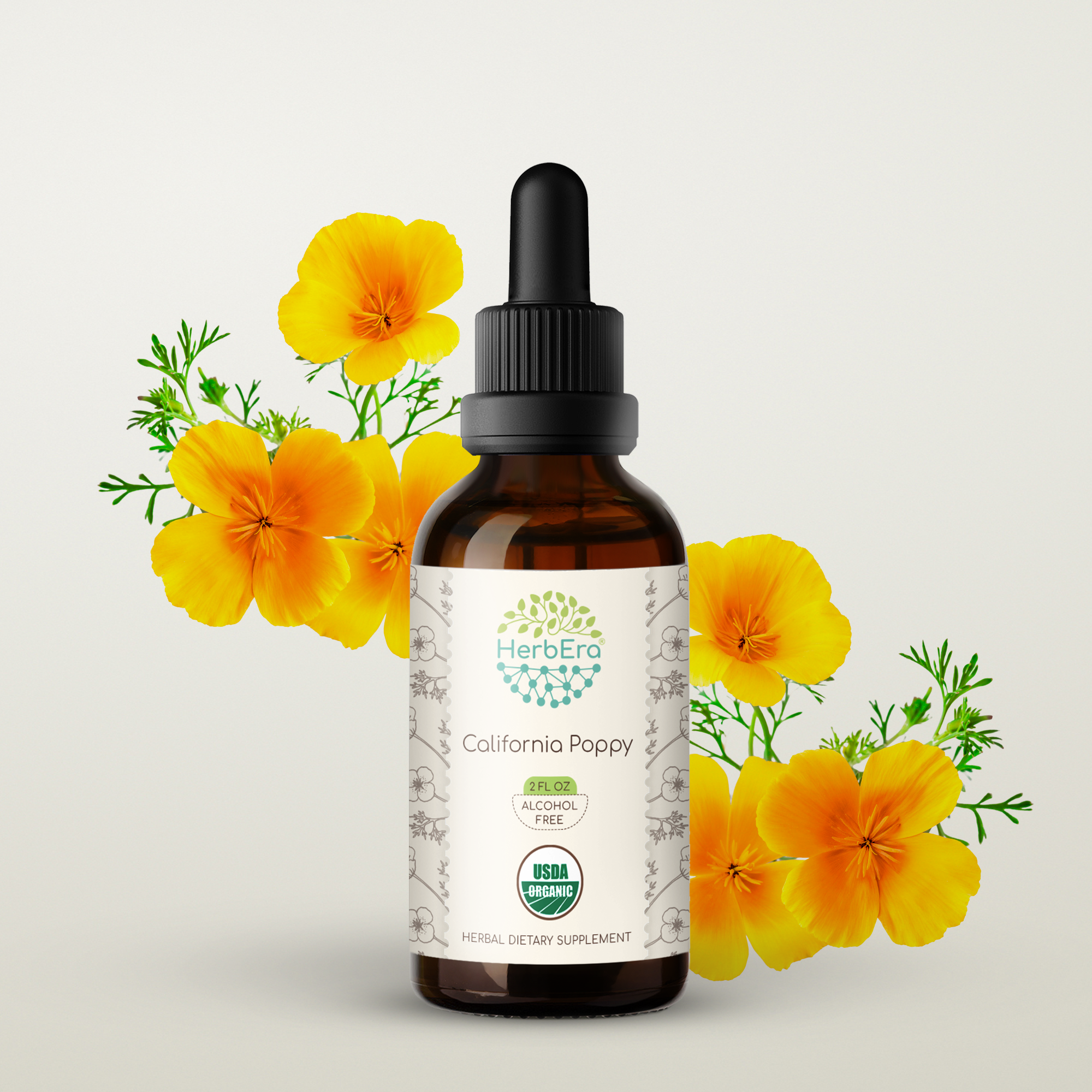 California Poppy Alcohol-FREE Herbal Extract Tincture, Super ...