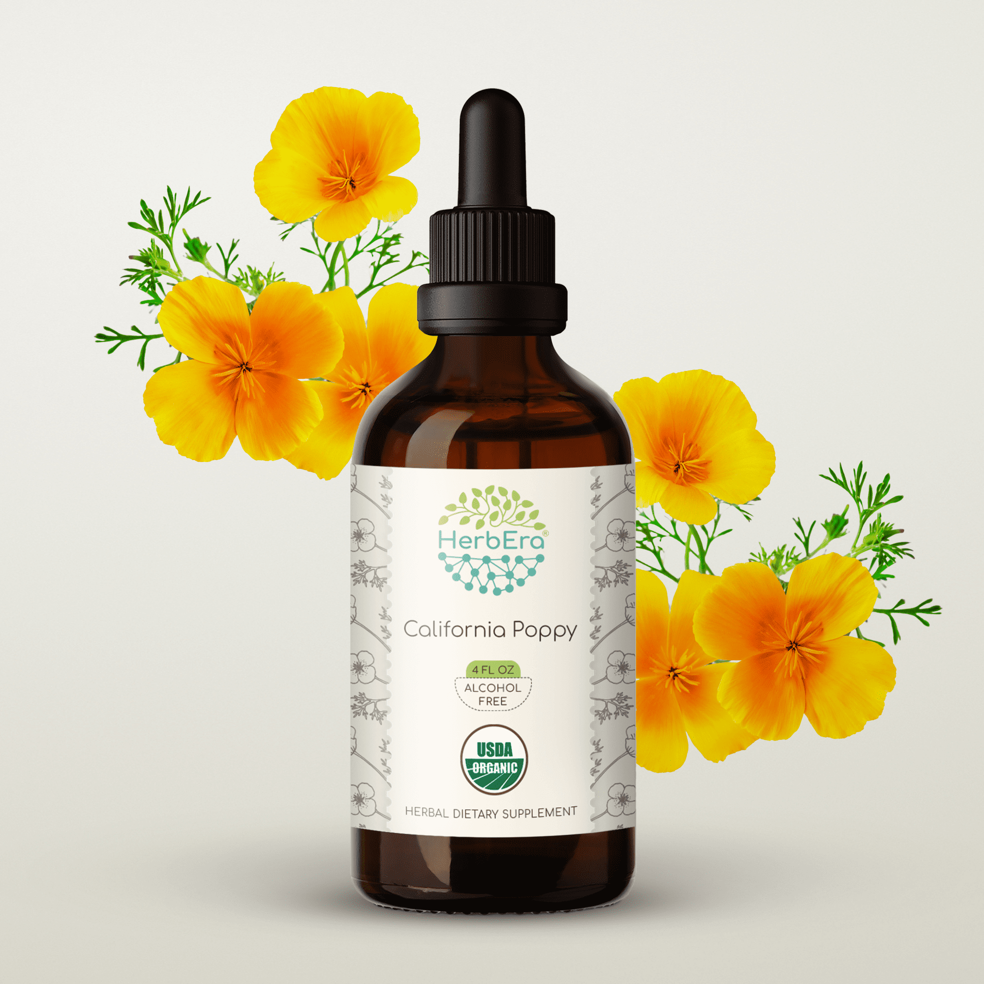 California Poppy Alcohol-FREE Herbal Extract Tincture, Super ...