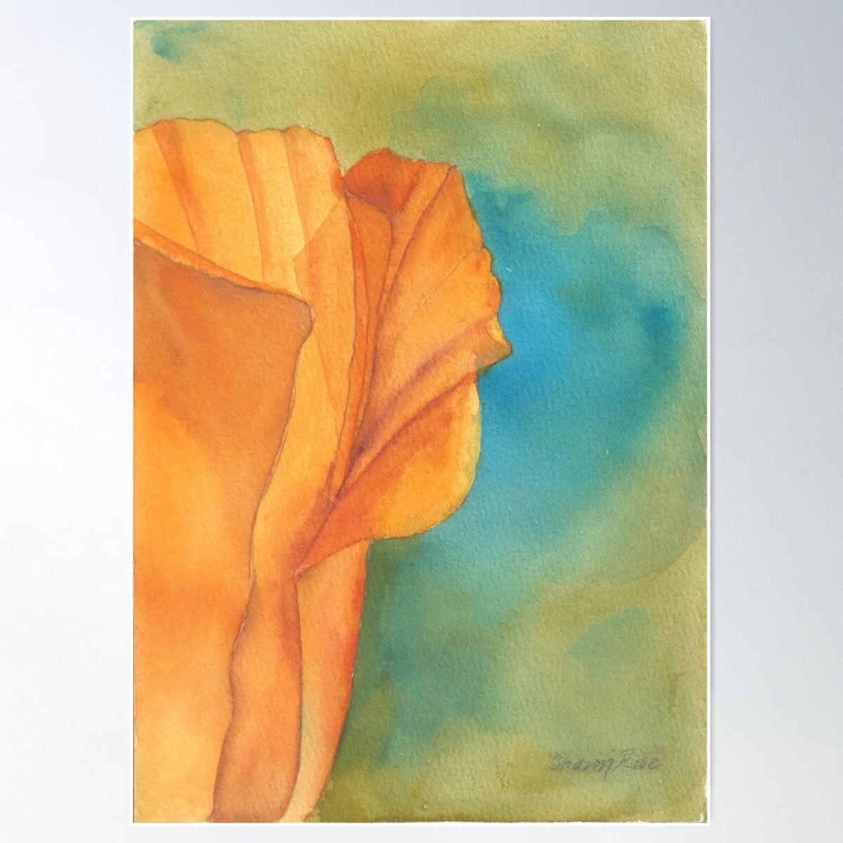 California Poppy Poster Wall Art, Modern Wall Decor For Living Room ...