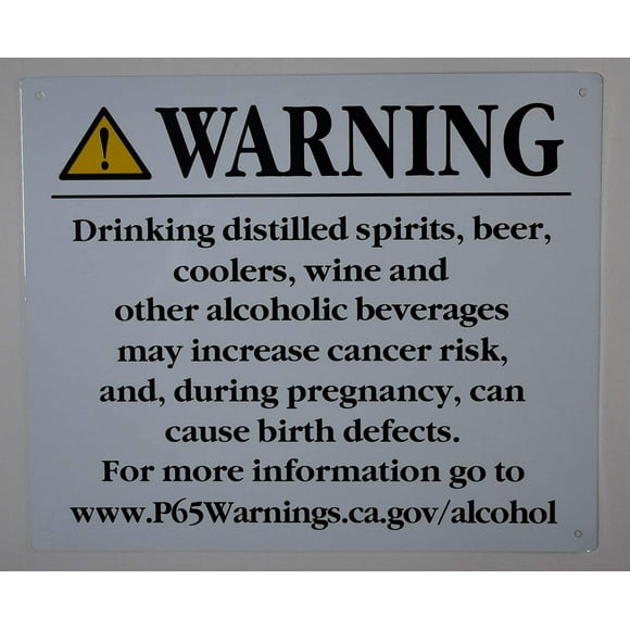 Prop 65 Alcohol Warning