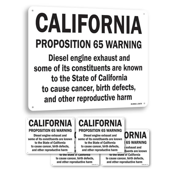 California Proposition 65 Warning Aluminum OSHA Aluminum Sign 24 Inch x ...