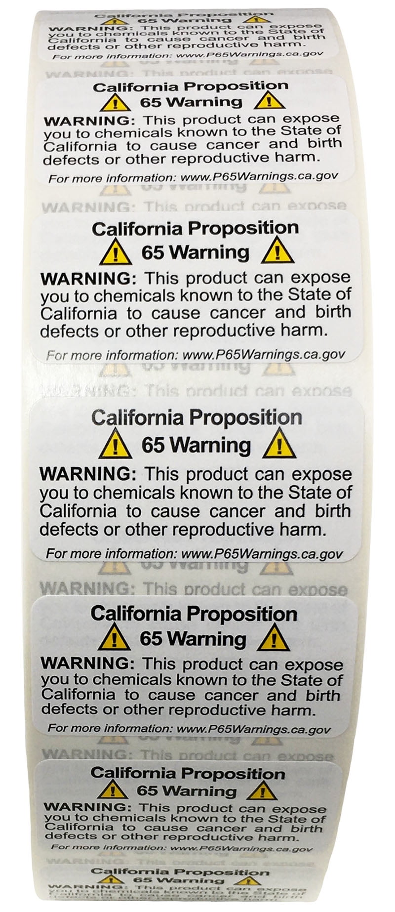 California Proposition 65 Warning Labels | 1 x 2" Inch | 5,000 Bulk ...