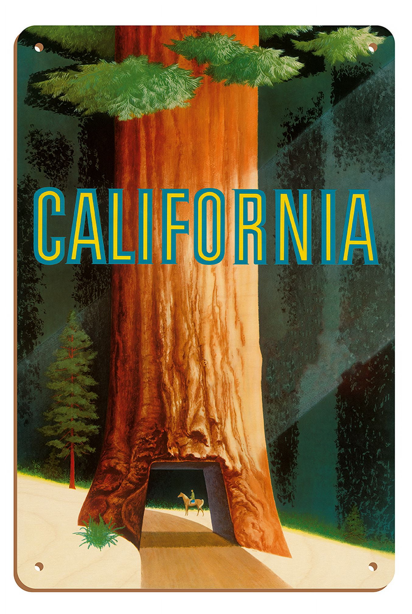 California Redwoods - Vintage Travel Poster by David Klein c.1950s - 8 ...