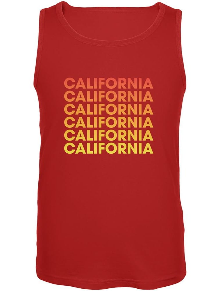 California Repeating Gradient Red Adult Tank Top - 2X-Large - Walmart.com