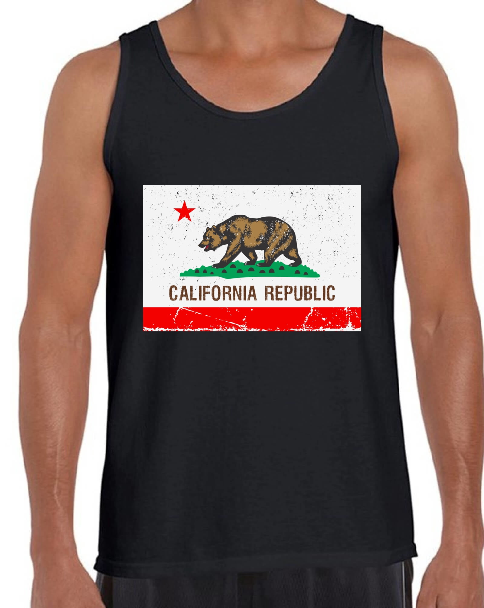 California Republic Flag USA State Tank Top for Men - S M L XL 2XL ...