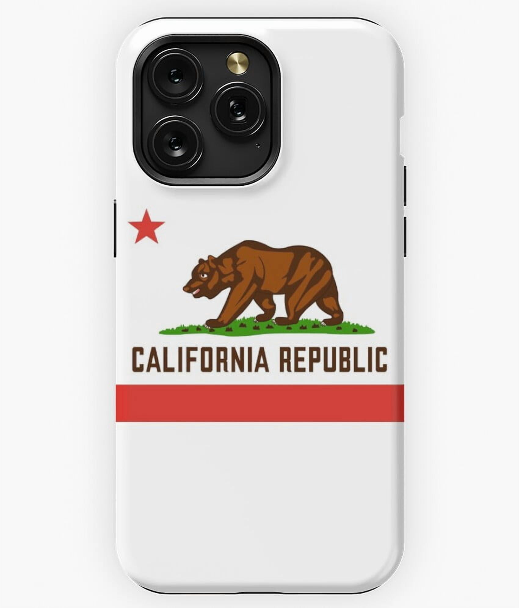 California Republic State Bear Flag Graphic Design A775 Phone Case for ...