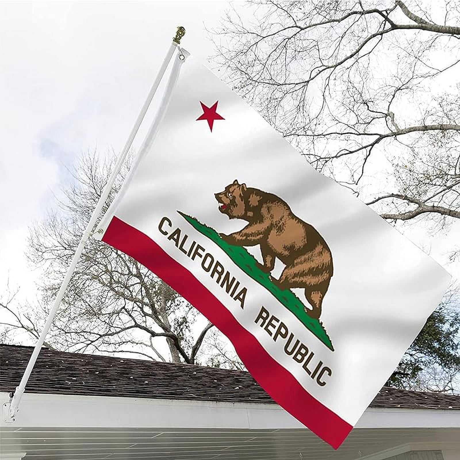 California Republic State Flag Double Sided 3x5 Outdoor Heavy Duty 3 ...