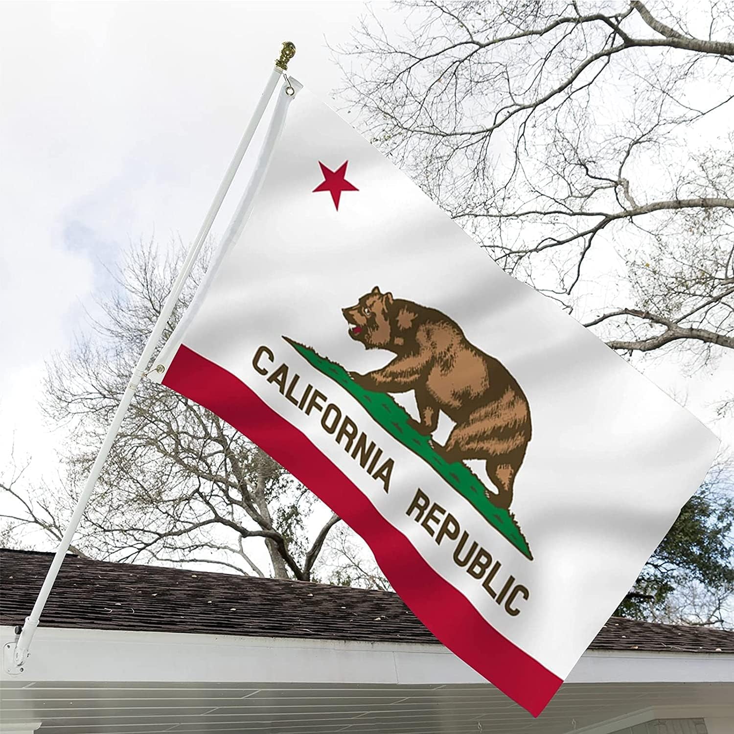 California Republic State Flag Double Sided 4x6 Outdoor Heavy Duty 3 ...
