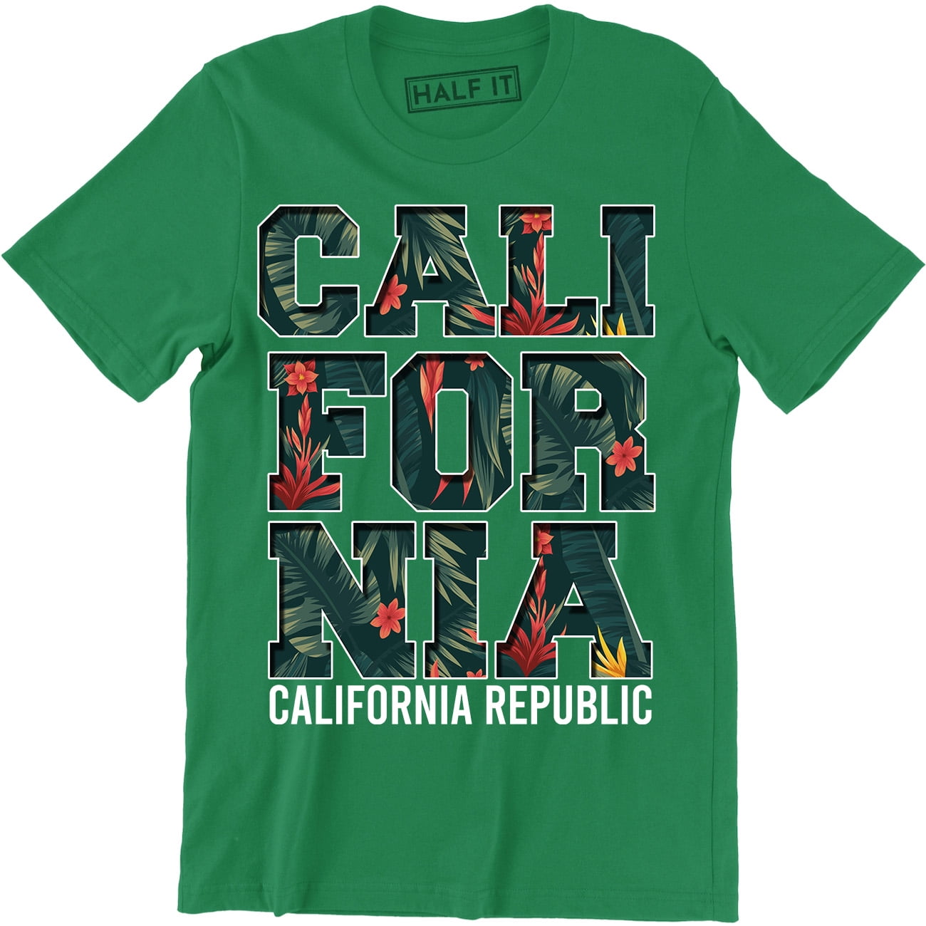 California Republic State Summer West Side Cali Men's Black T-Shirt ...