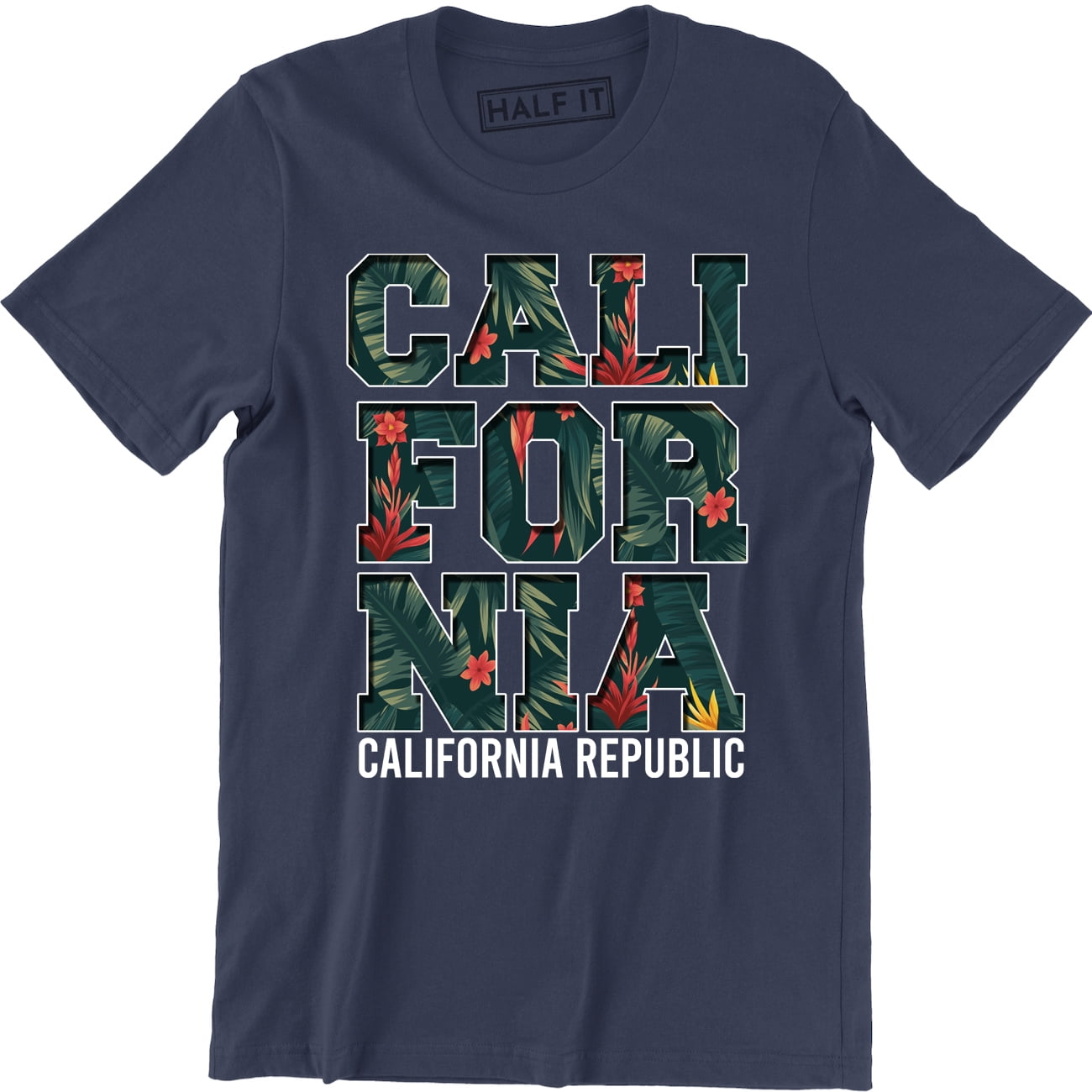 California Republic State Summer West Side Cali Men's Black T-Shirt ...