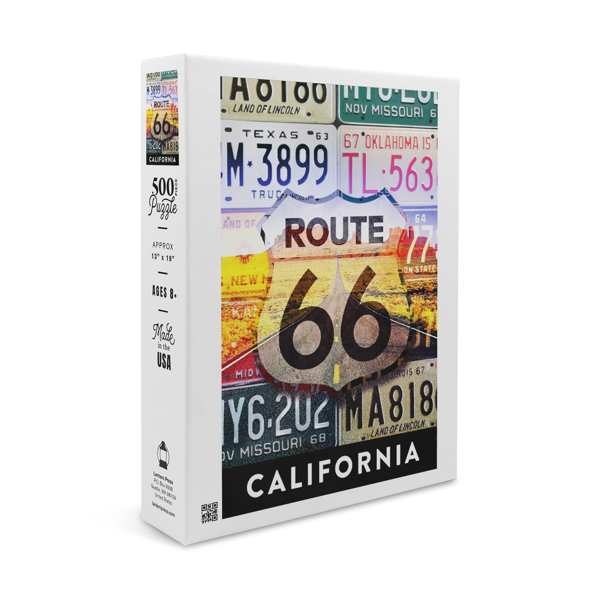 California, Route 66 License Plates, Highway Road (19x27 inches ...
