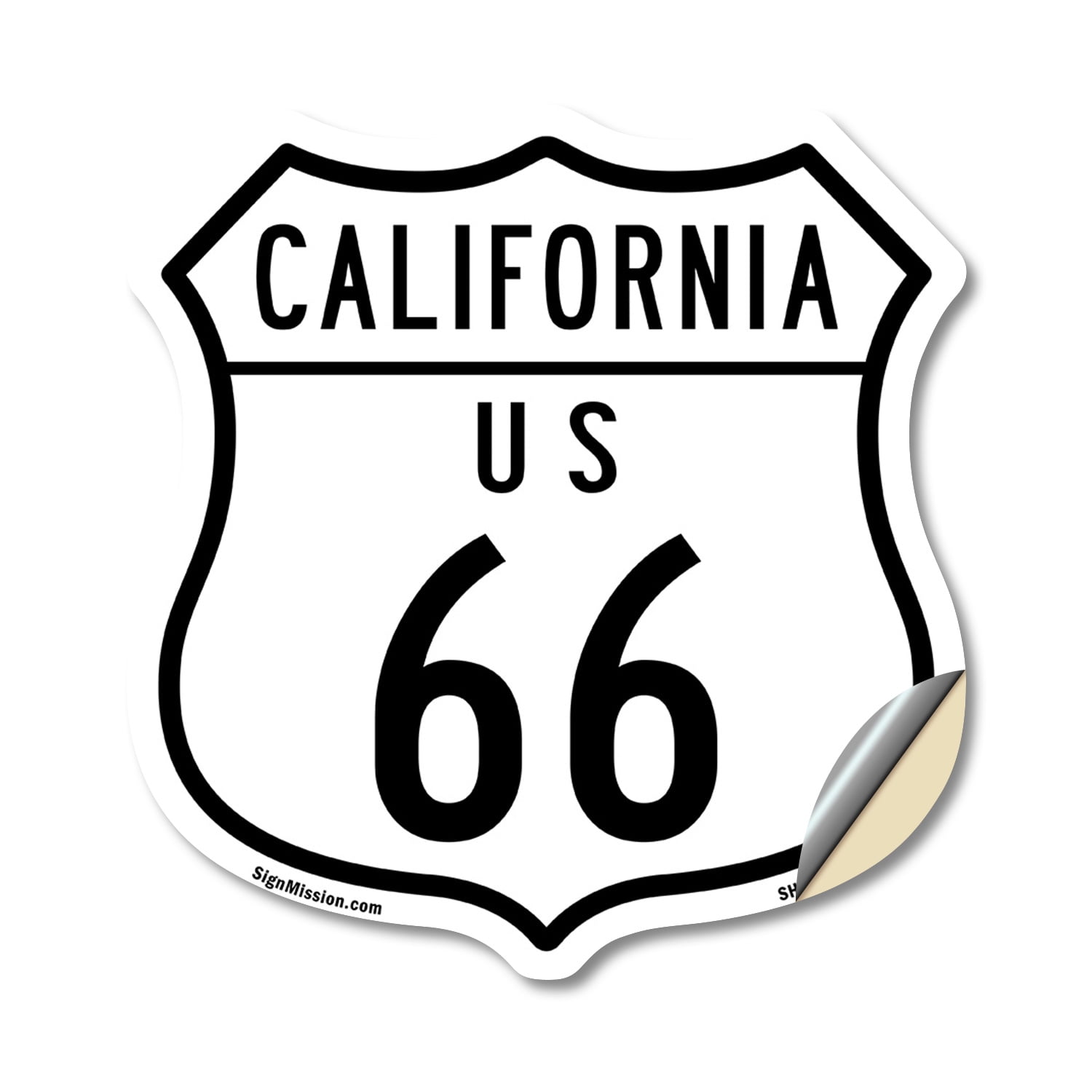 California Route Marker Shield Sign Us 66 12 inch X 12 inch Shield ...