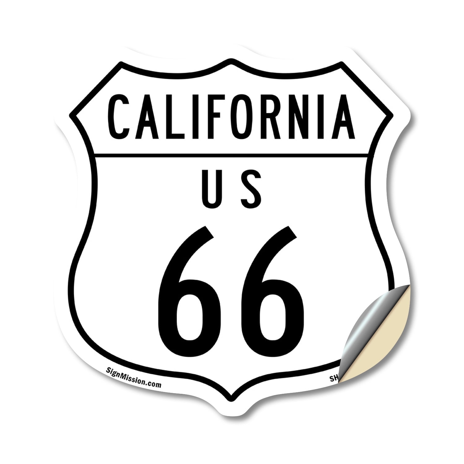 California Route Marker Shield Sign Us 66 18 inch X 18 inch Shield ...