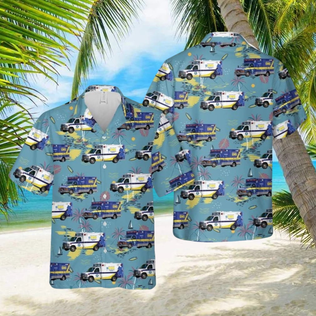California Santa Clara County EMS Aloha Hawaiian Shirt - Walmart.com