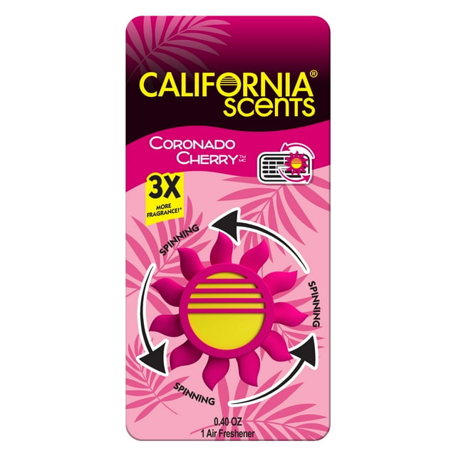 California Scents Novelty Sun Spinner Car Air Freshener Vent Clip ...