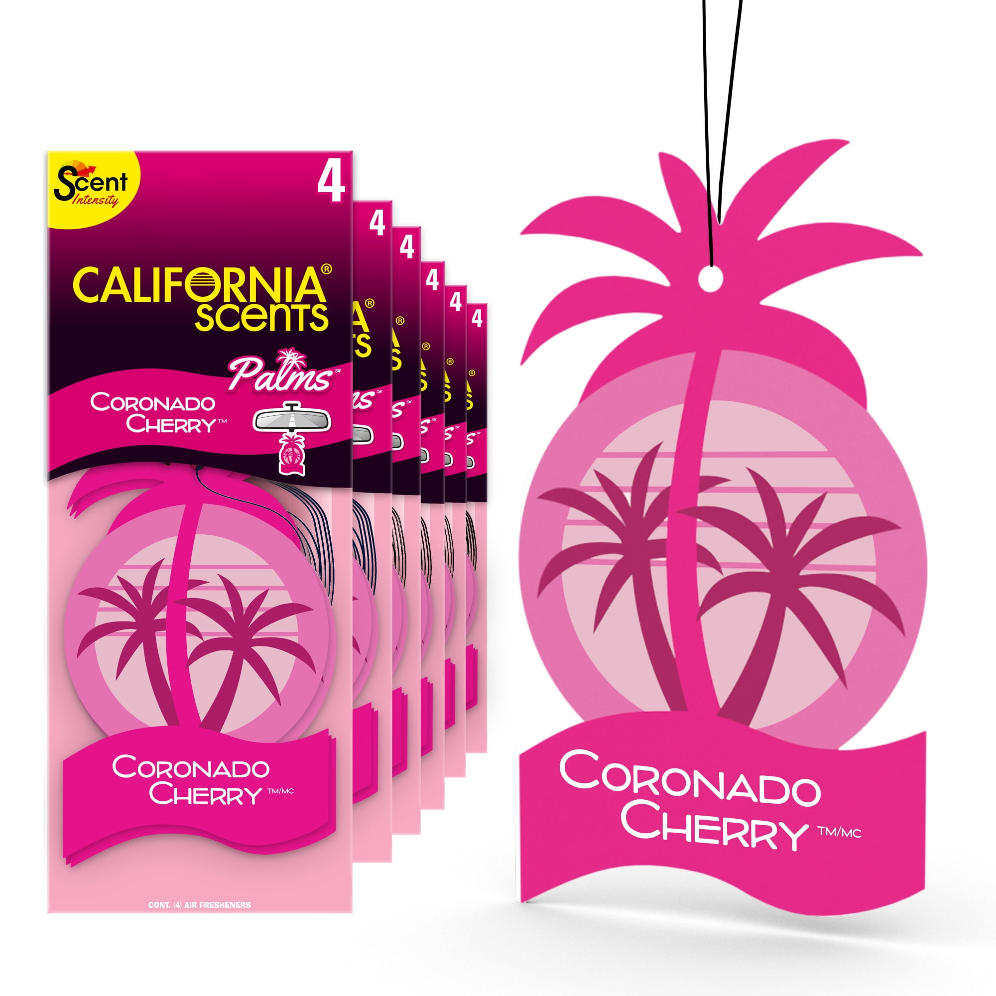 California Scents Coronado Cherry Car Air Freshener with Palm Tree ...